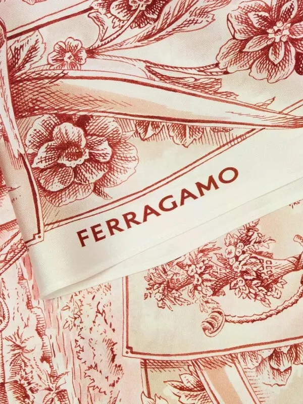 FERRAGAMO Voyage-print Silk Halter Neck Foulard Top