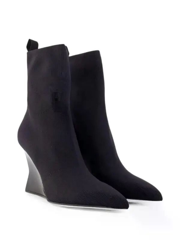 Balmain Knitted Wedge Ankle Boots
