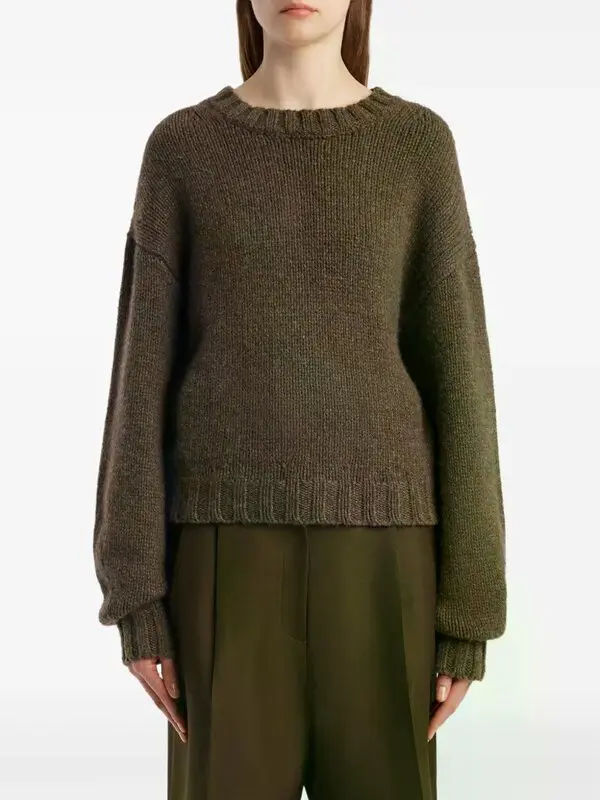 Khaite Gemma Crewneck Cashmere Sweater - Green