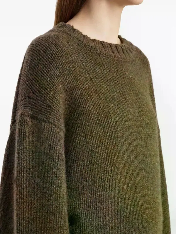Khaite Gemma Crewneck Cashmere Sweater - Green