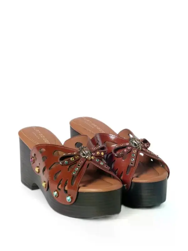 Kurt Geiger Embellished Leather Platform Sandals