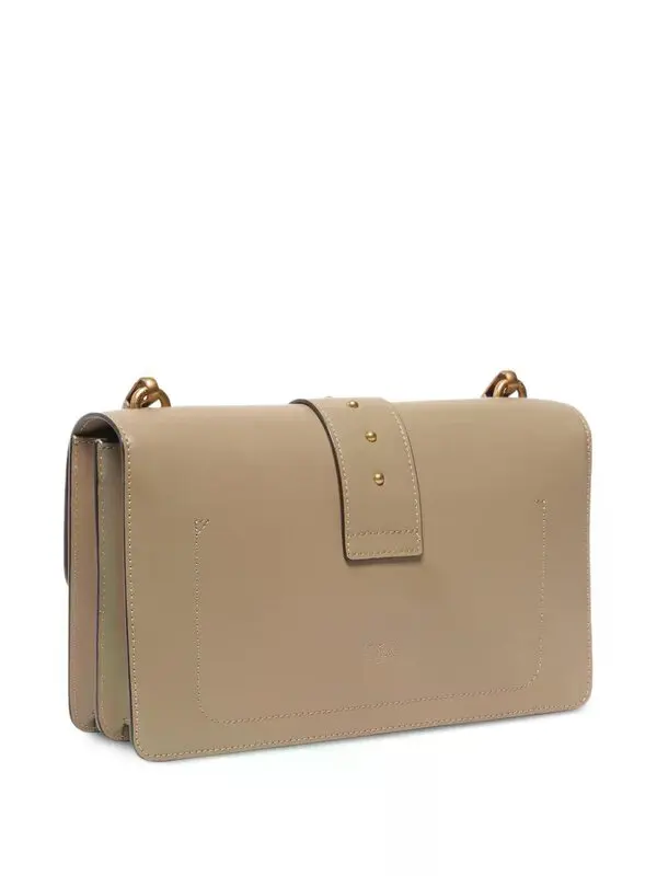 Pinko Love Birds Studded Shoulder Bag - Neutrals