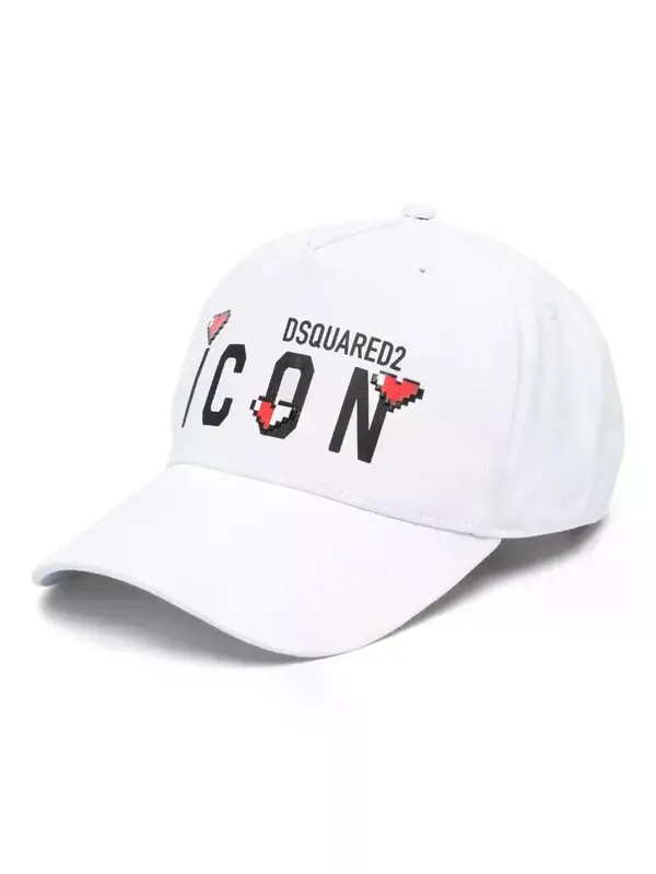 Dsquared2 Icon Heart Pixel Baseball Cap - White