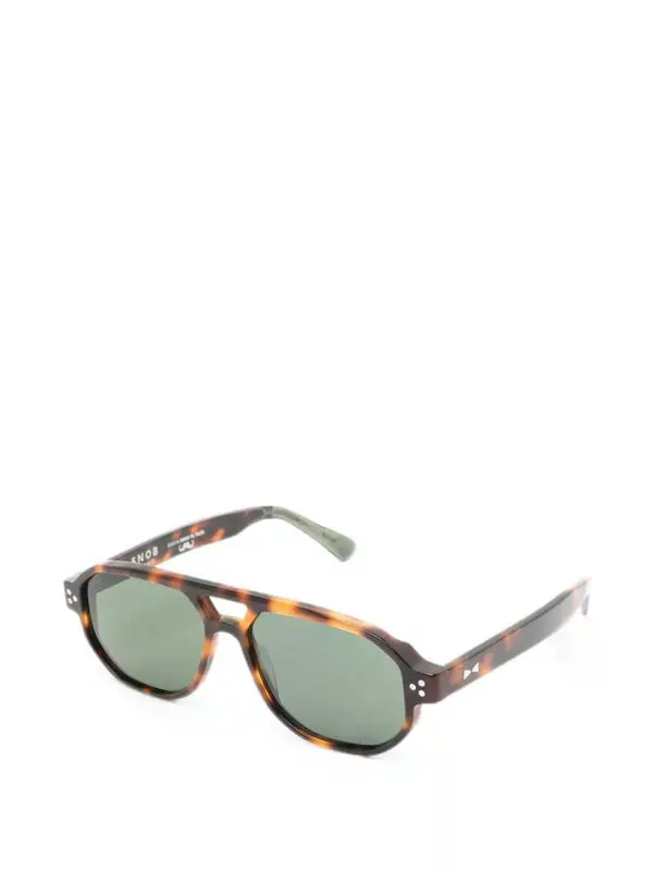 SNOB Tortoiseshell-effect Pilot-frame Sunglasses