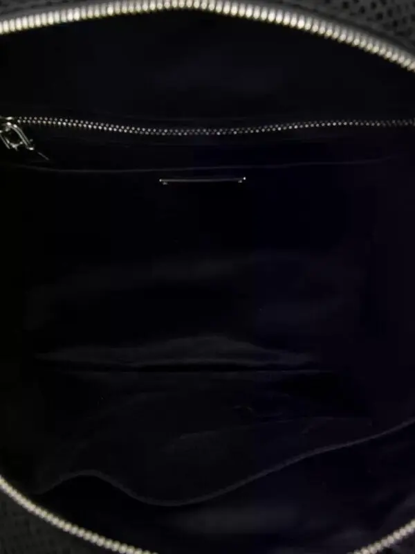 Miu Miu Leather Trimmed Matelasse Crystal Embellished Nylon Backpack