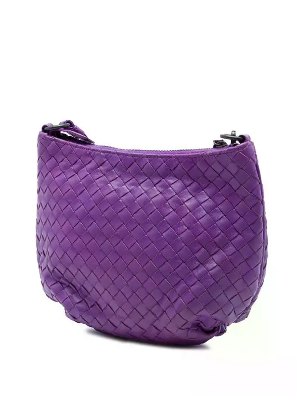 Bottega Veneta Small Nappa Intrecciato Crossbody Bag - Purple