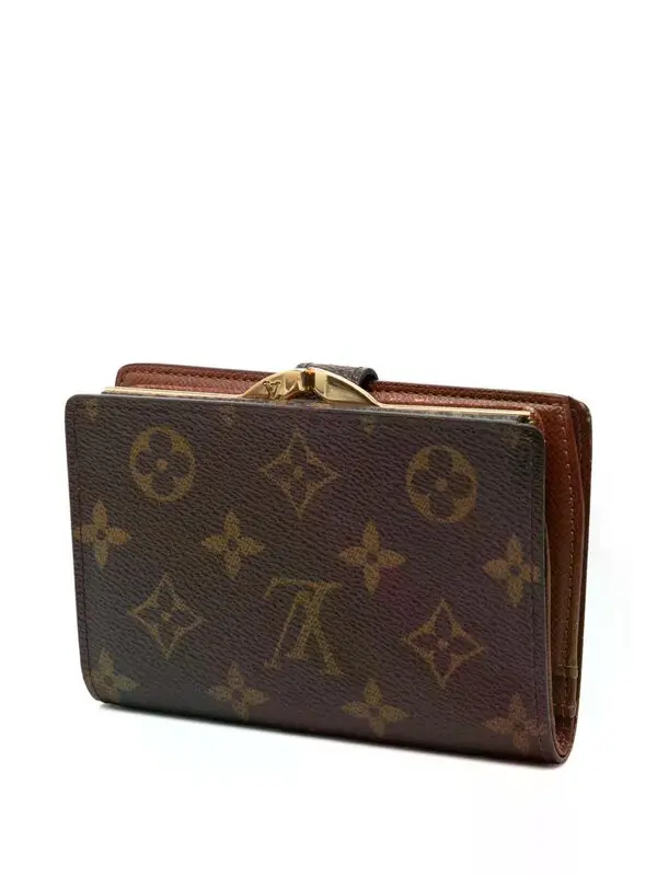 LOUIS VUITTON 2002 Monogram Porte Monnaie Billets Viennois Small Wallets - Brown