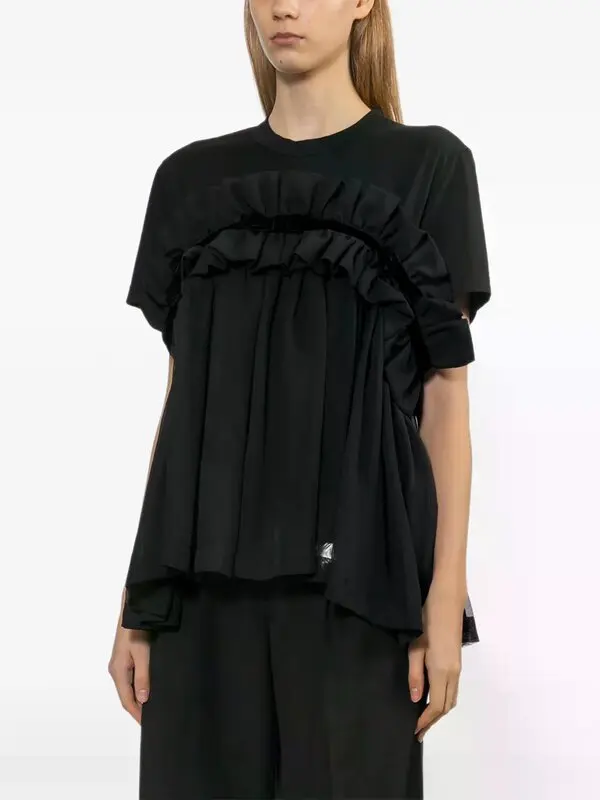 Noir Kei Ninomiya Ruffled Panel T-shirt