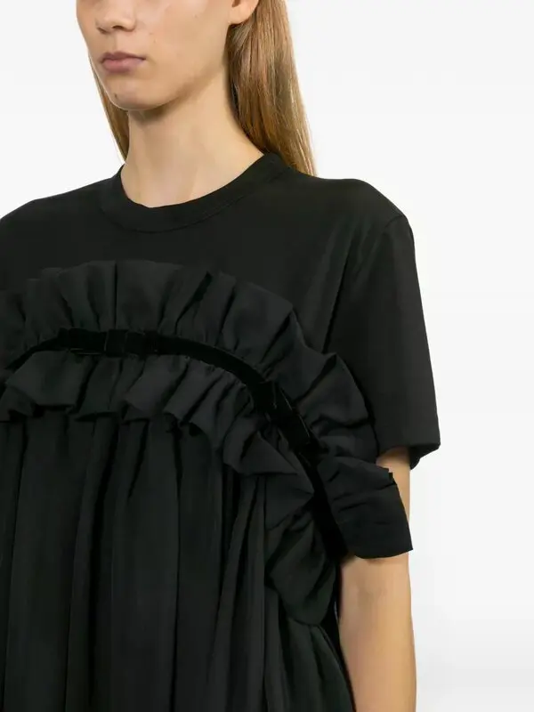 Noir Kei Ninomiya Ruffled Panel T-shirt
