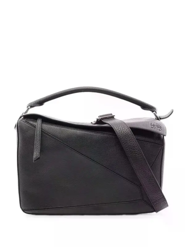 Loewe Large Puzzle Two-way Handbag - Black