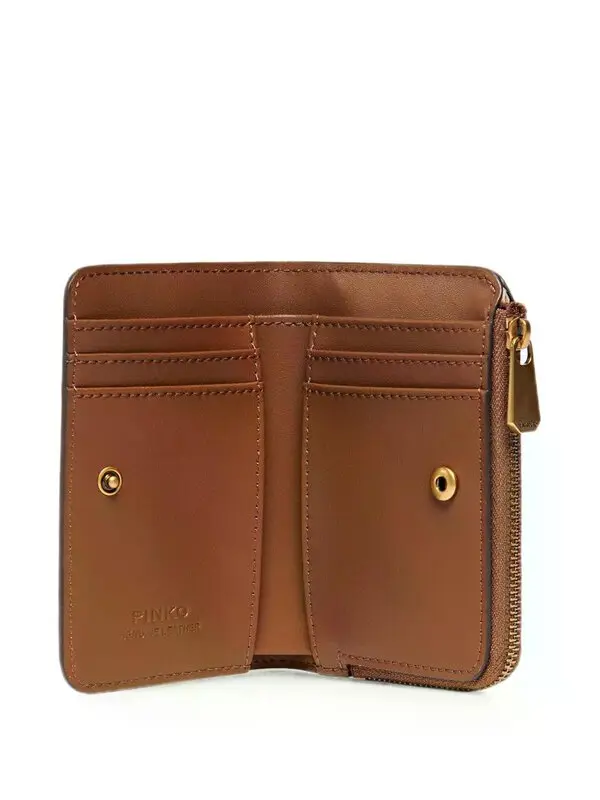 Pinko Love Birds Leather Wallet - Brown