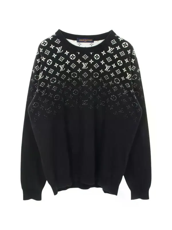 LOUIS VUITTON Gradient Monogram Crew Neck Sweater