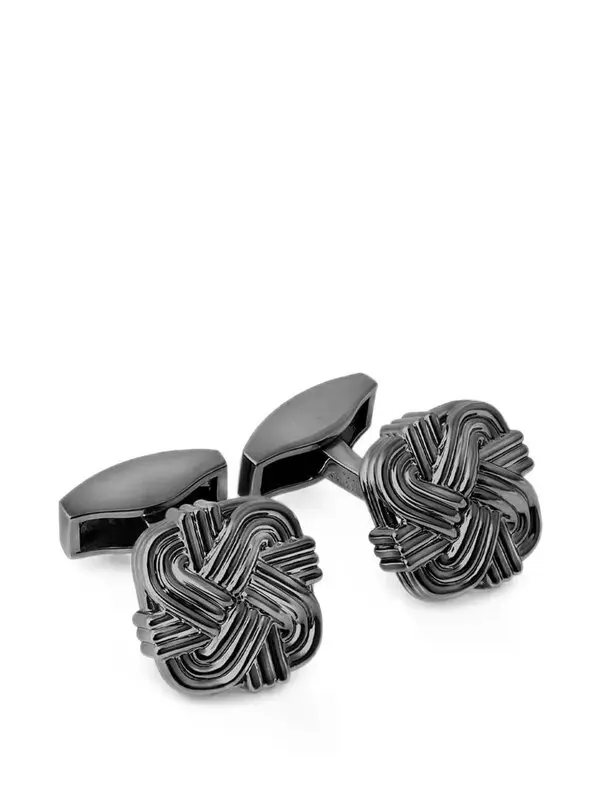 Tateossian Twins Knot-motif Cufflinks - Black
