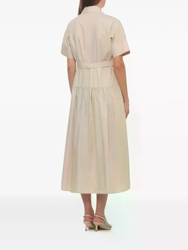 EMME Fauna Striped Belted Midi Dress