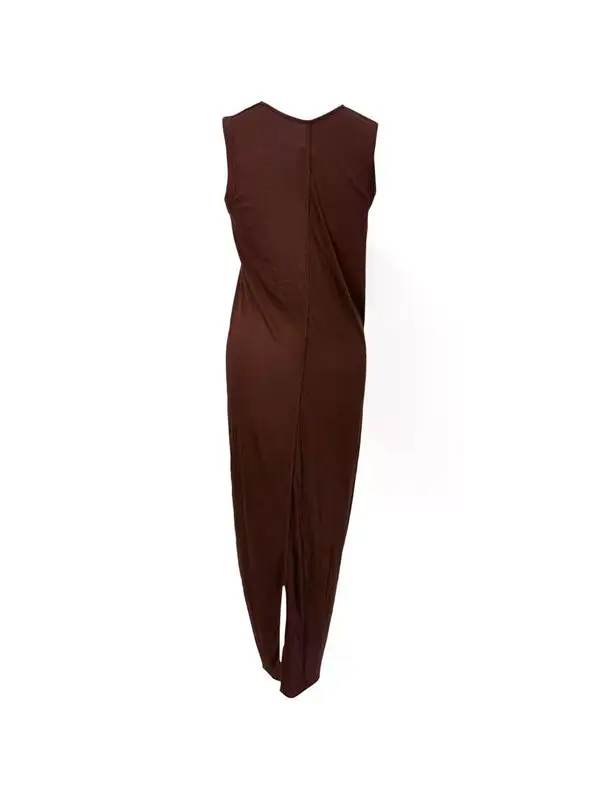 Rick Owens Sleeveless V-neck Maxi Dress - Brown