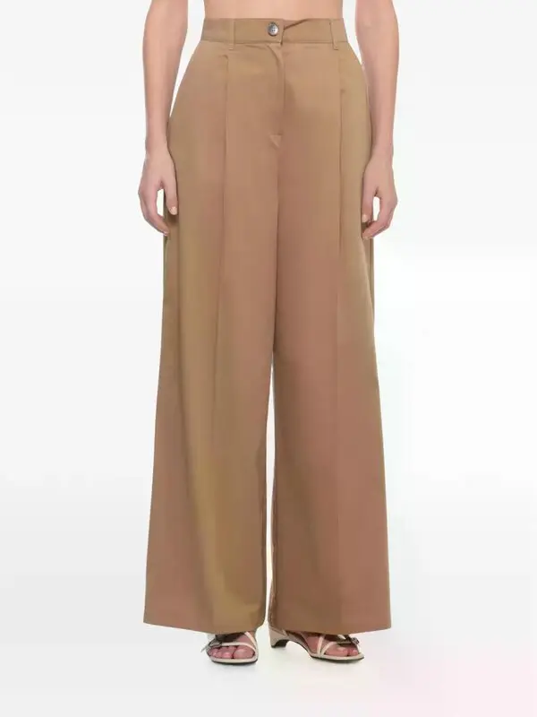 EMME Pleated Wide-leg Trousers