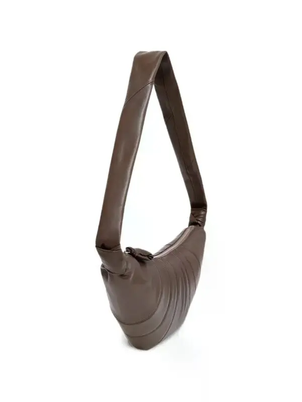 LEMAIRE Small Croissant Leather Shoulder Bag - Brown