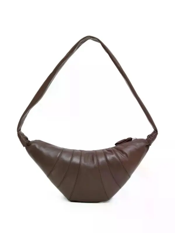 LEMAIRE Small Croissant Leather Shoulder Bag - Brown
