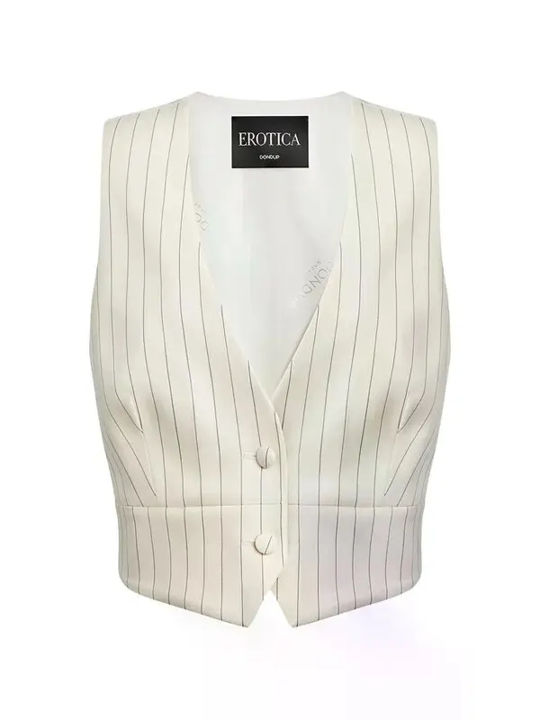 DONDUP Pinstripe Buckle-strap Waistcoat