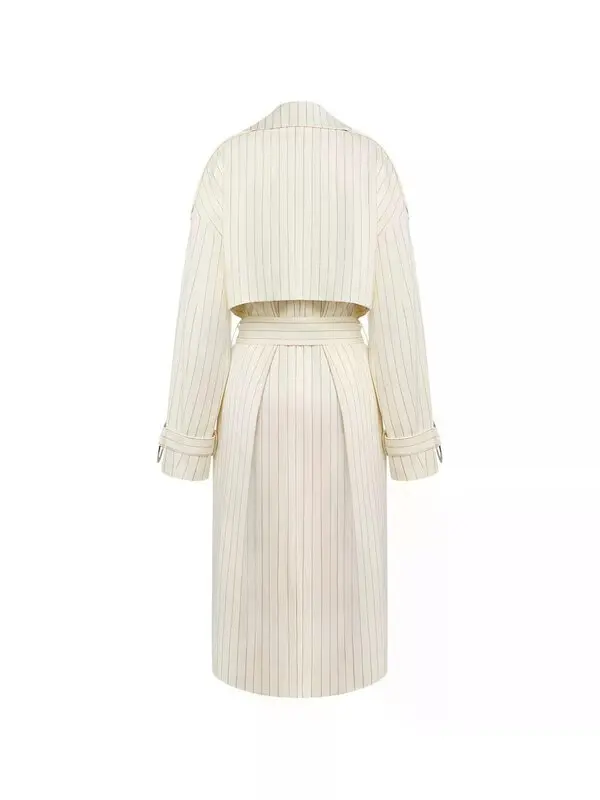 DONDUP Pinstripe Pattern Trench Coat