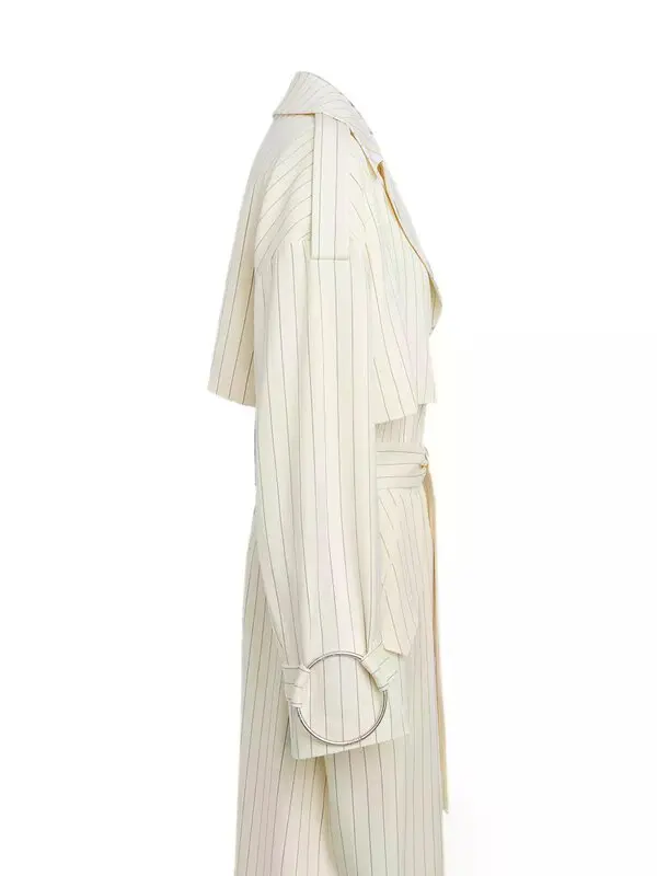 DONDUP Pinstripe Pattern Trench Coat