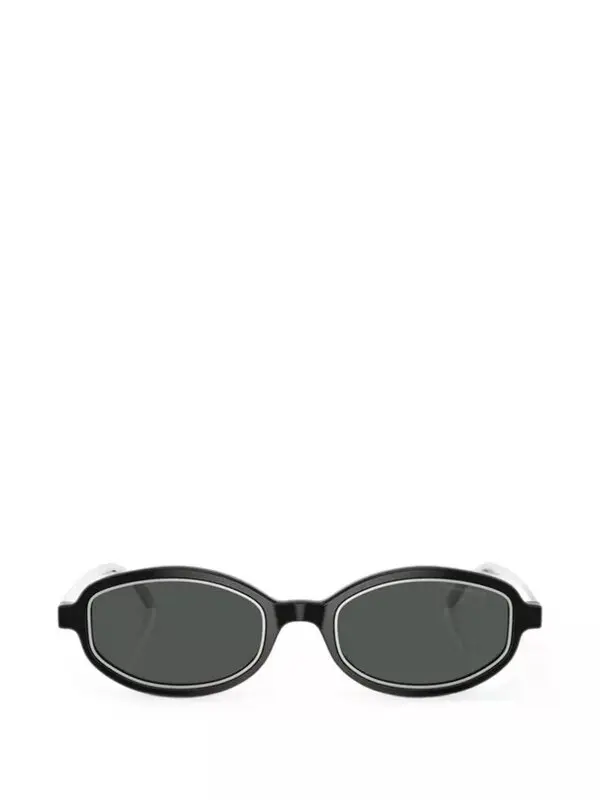 Emporio Armani Oval Frame Sunglasses - Black