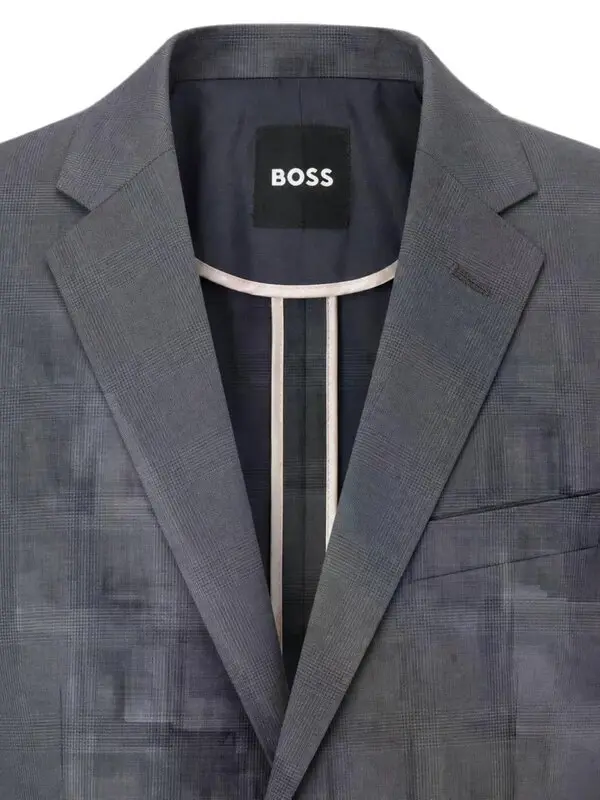 BOSS Checked Wool-blend Suit