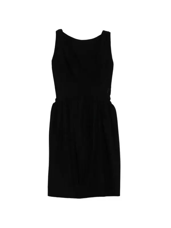 Balenciaga Wool Sleeveless V-neck Bubble Dress