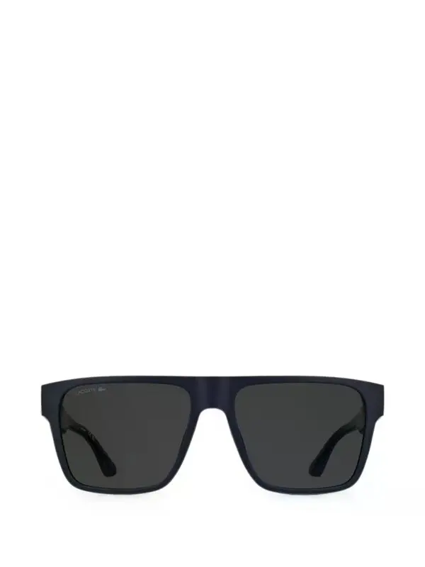 Lacoste Square Frame Sunglasses With Logo Plaque - Blue