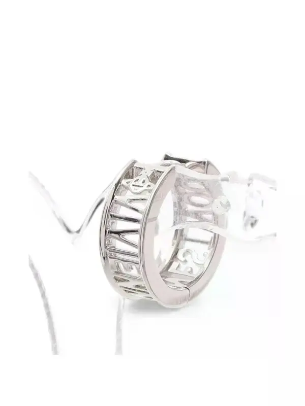 VIVIENNE WESTWOOD Westminster Orb Hoop Earring - Silver