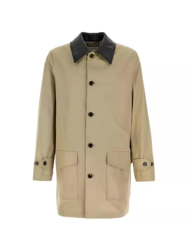 Burberry Meadowbank Contrast-collar Overcoat