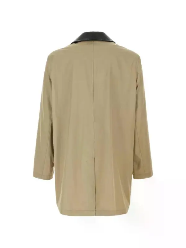 Burberry Meadowbank Contrast-collar Overcoat