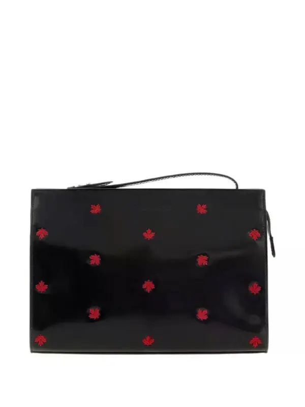 Dsquared2 Maple Leaf Leather Tote Bag - Black