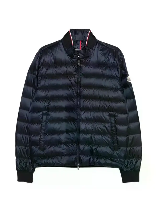 Moncler Quilted Padded Jacket With Striped Trim