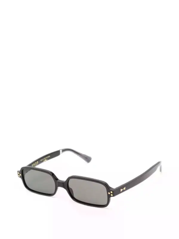 SNOB Rectangle Frame Sunglasses - Black