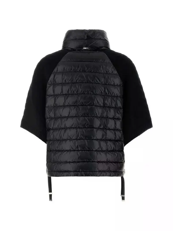 Herno Quilted Short-sleeve Jacket With Funnel Neck