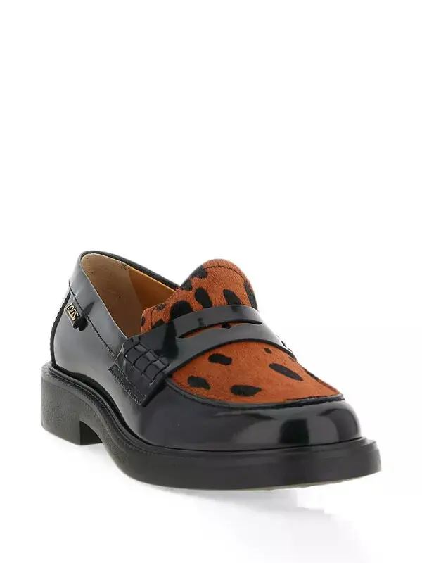 TOD'S Animal Print Gommini Loafers