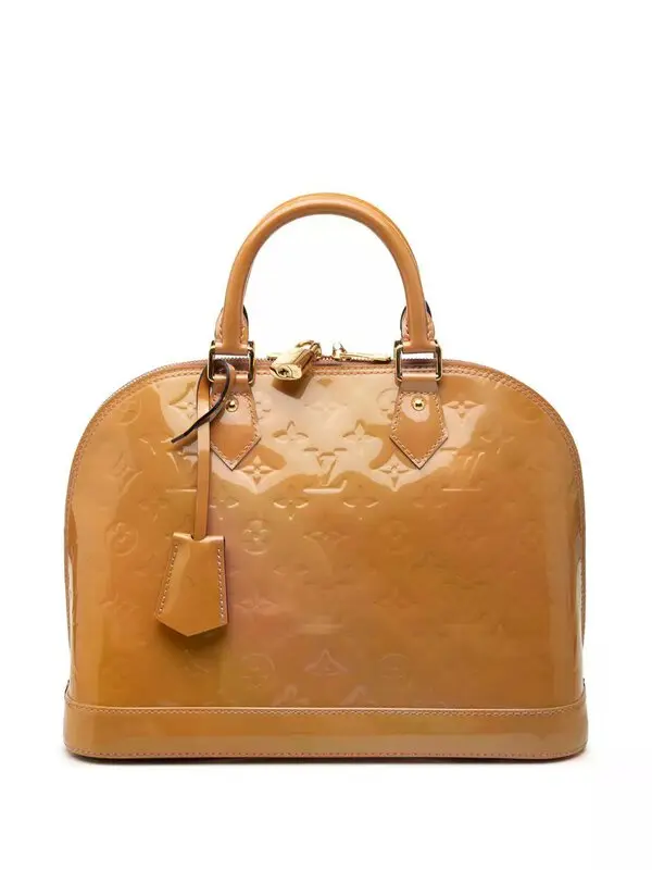 LOUIS VUITTON Monogram Vernis Alma Pm Handbag - Brown