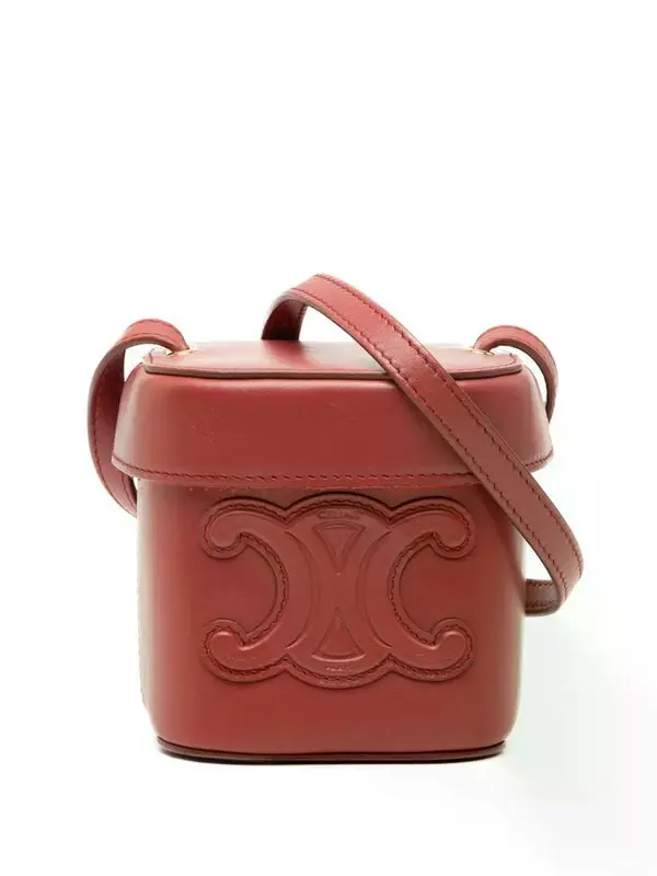Celine Calfskin Cuir Triomphe Box Bag - Red