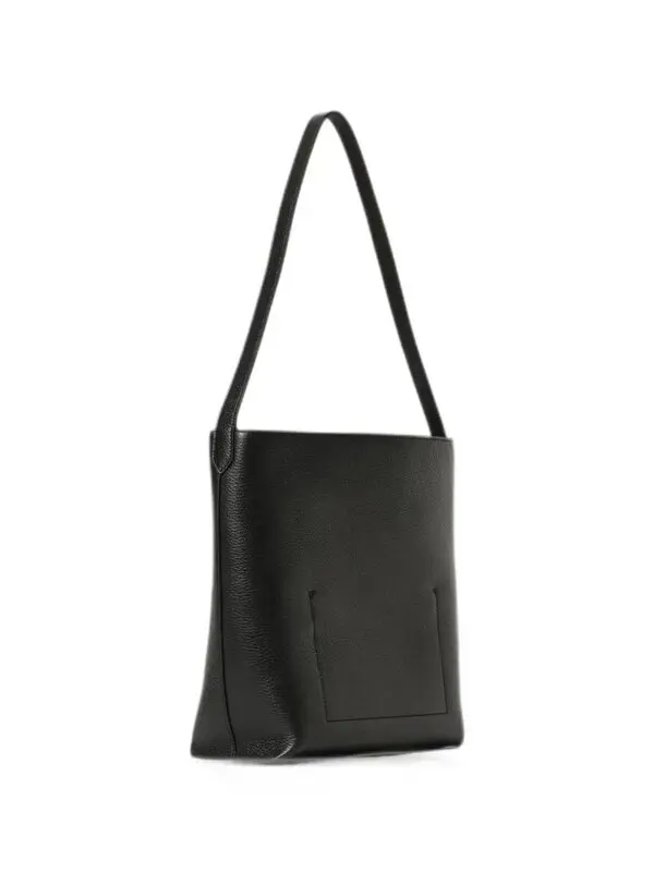 COCCINELLE C-me Lock Grained Leather Shoulder Bag - Black