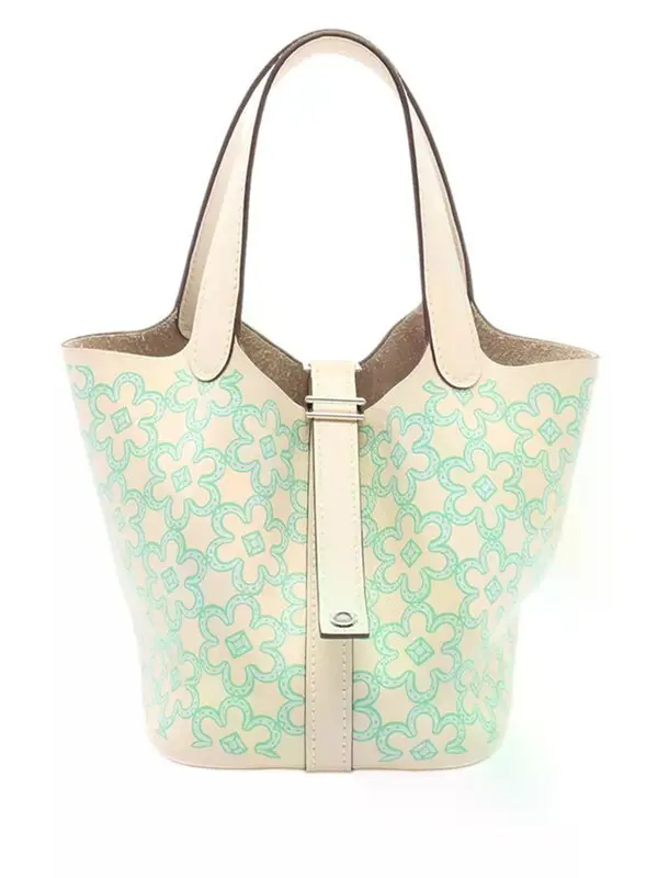 Hermès 2022 Micro Swift Lucky Daisy Picotin Lock 14 Handbag - White