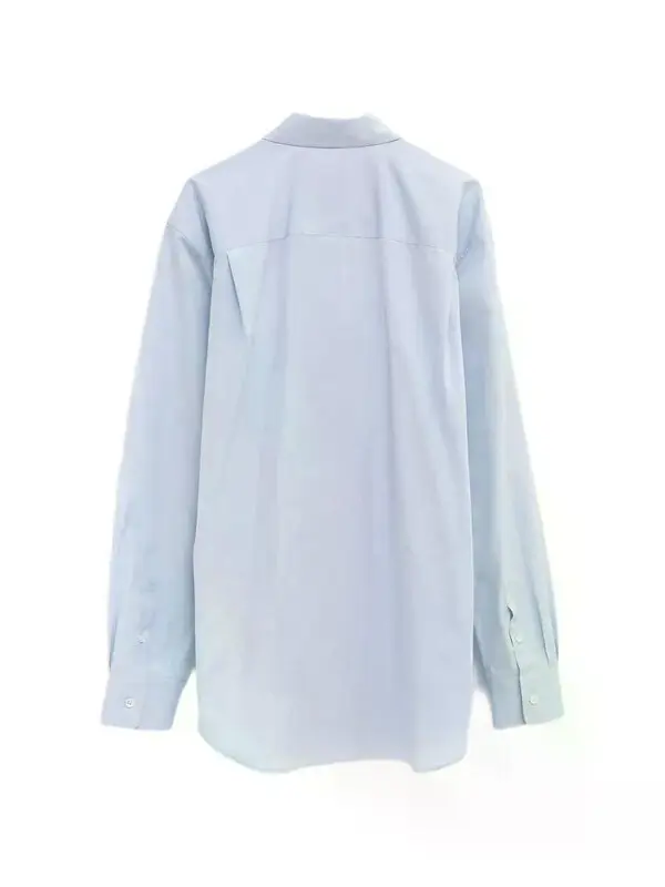 THE ROW Gavina Shirt In Sea Island Cotton Chambray - Blue