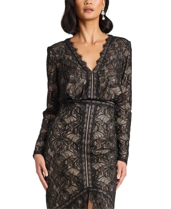 Tadashi Shoji Carelli Orchid Lace Gown