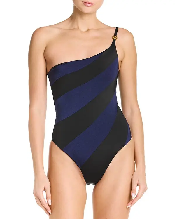 Versace Asymmetrical One Piece Swimsuit