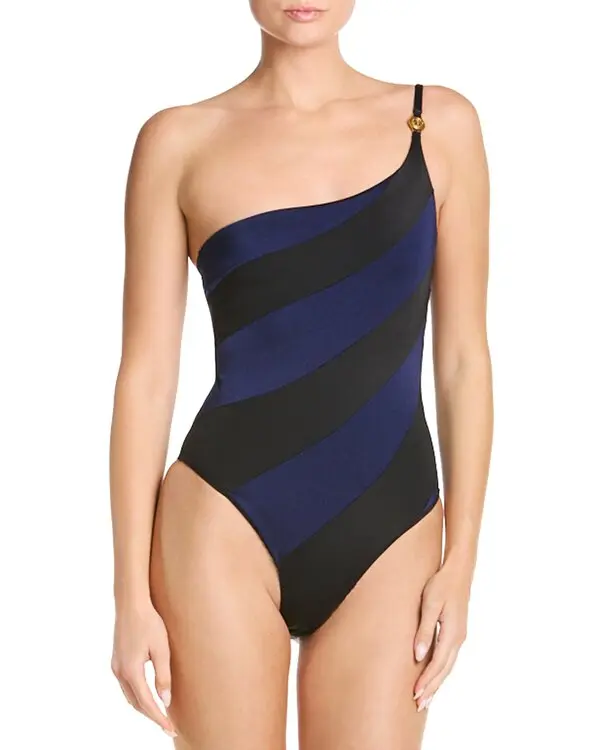 Versace Asymmetrical One Piece Swimsuit