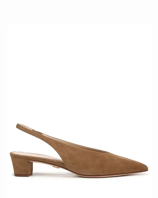 Veronica Beard Pamela Slingback Pumps - Chestnut Suede