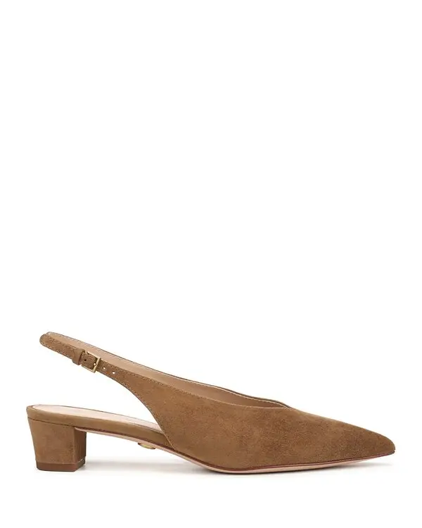 Veronica Beard Pamela Slingback Pumps - Chestnut Suede