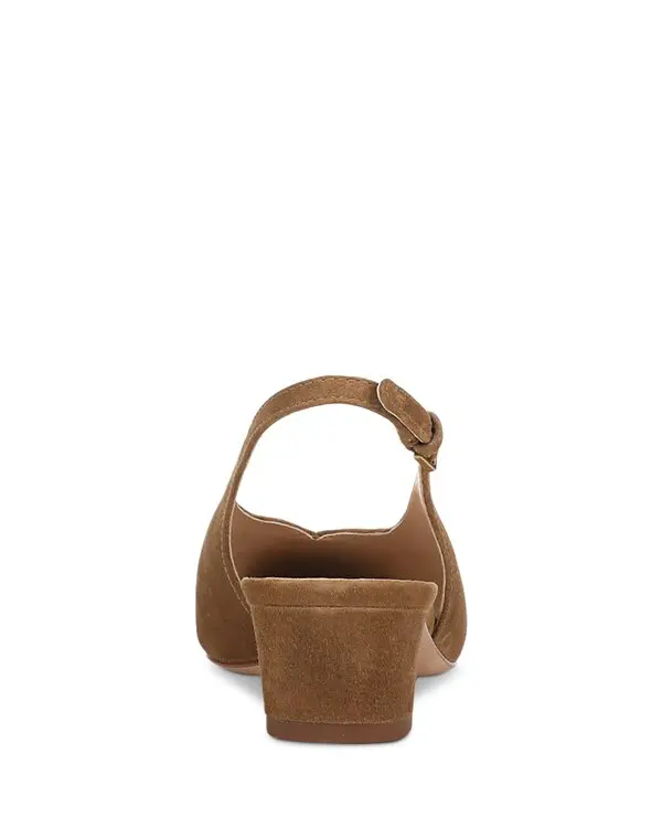 Veronica Beard Pamela Slingback Pumps - Chestnut Suede