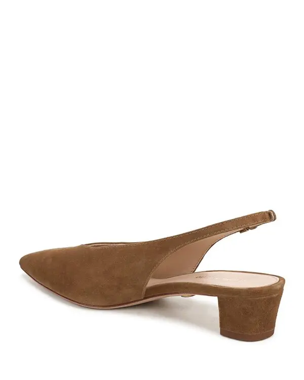 Veronica Beard Pamela Slingback Pumps - Chestnut Suede