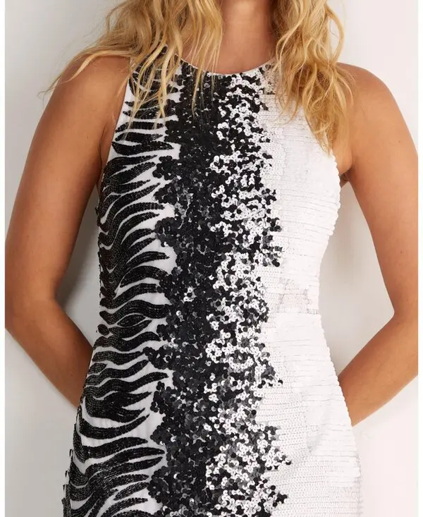 Nasty Gal Zebra Ombre Sequin Mini Dress